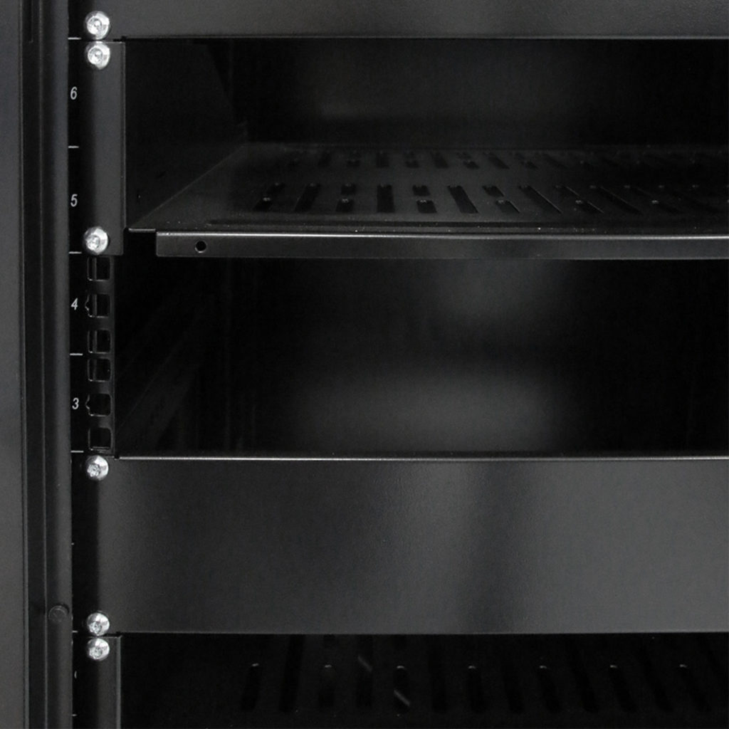 Boost Mobile 21U AV Equipment Rack Cabinet with Shelves