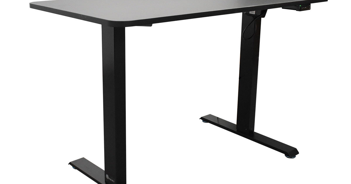 FS-MD47 Floor Standing Motorized Height Adjustable Office Desk (Black)
