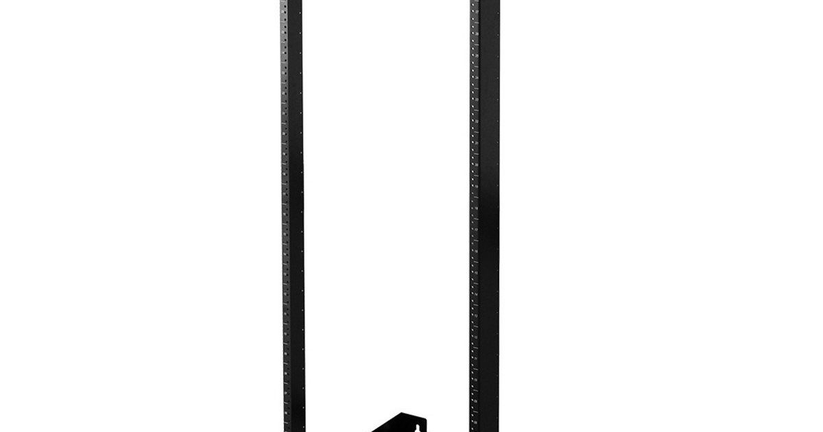 OF-30U Open Frame Steel Equipment Rack Black